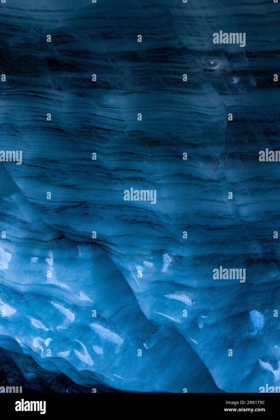 Full frame of textures in ice cave in Switzerland created by the ...
