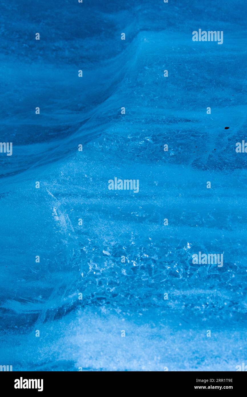 Full frame of textures in ice cave in Switzerland created by the ...