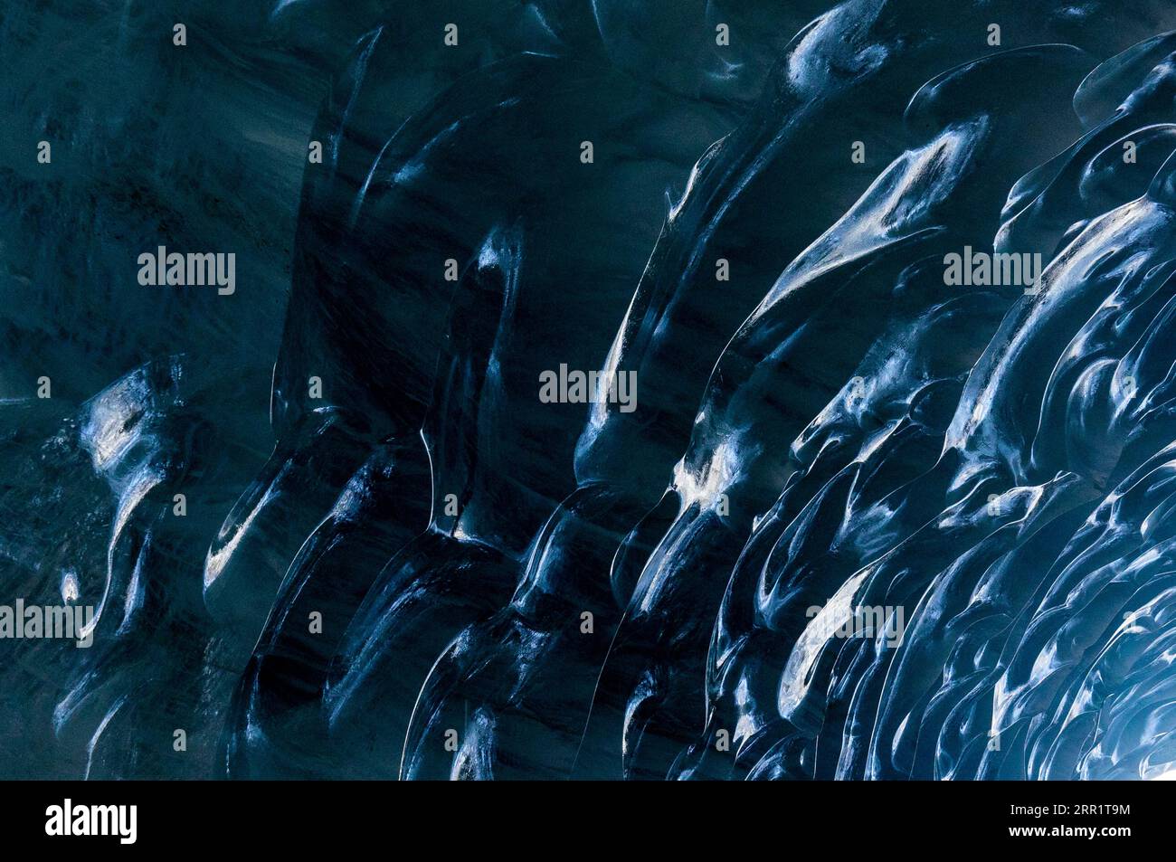 Full frame of textures in ice cave in Switzerland created by the ...