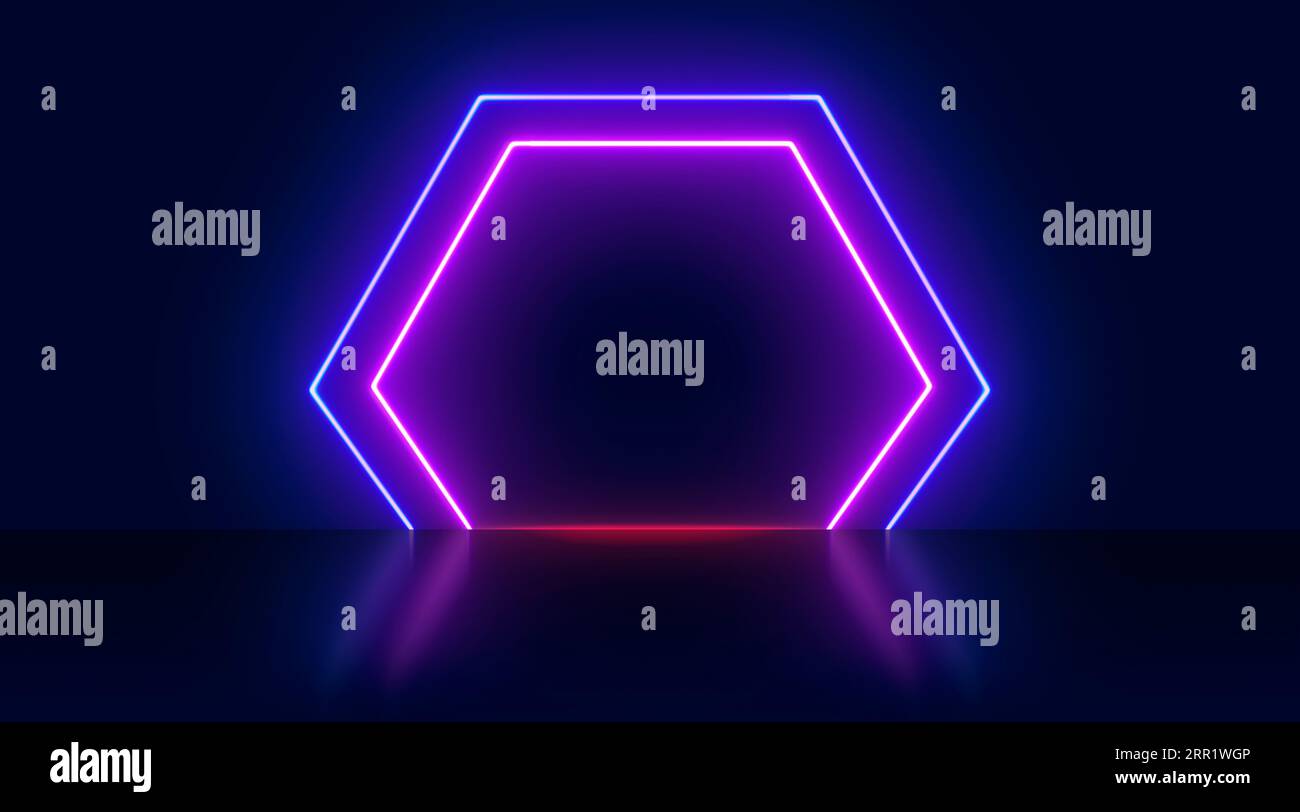 Neon circle glowing lines hi-res stock photography and images - Alamy