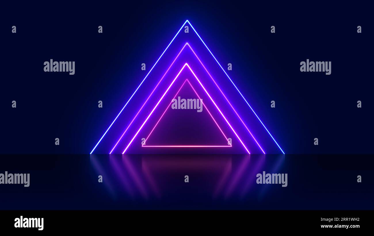 Abstract background with neon lights of blue white pink violet colors ...