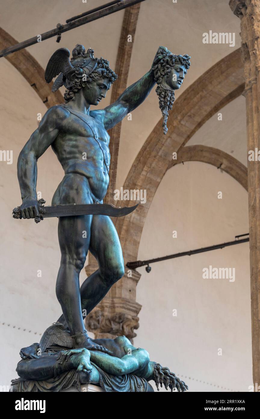 One of the statues of Perseus with the Head of Medusa, a bronze ...