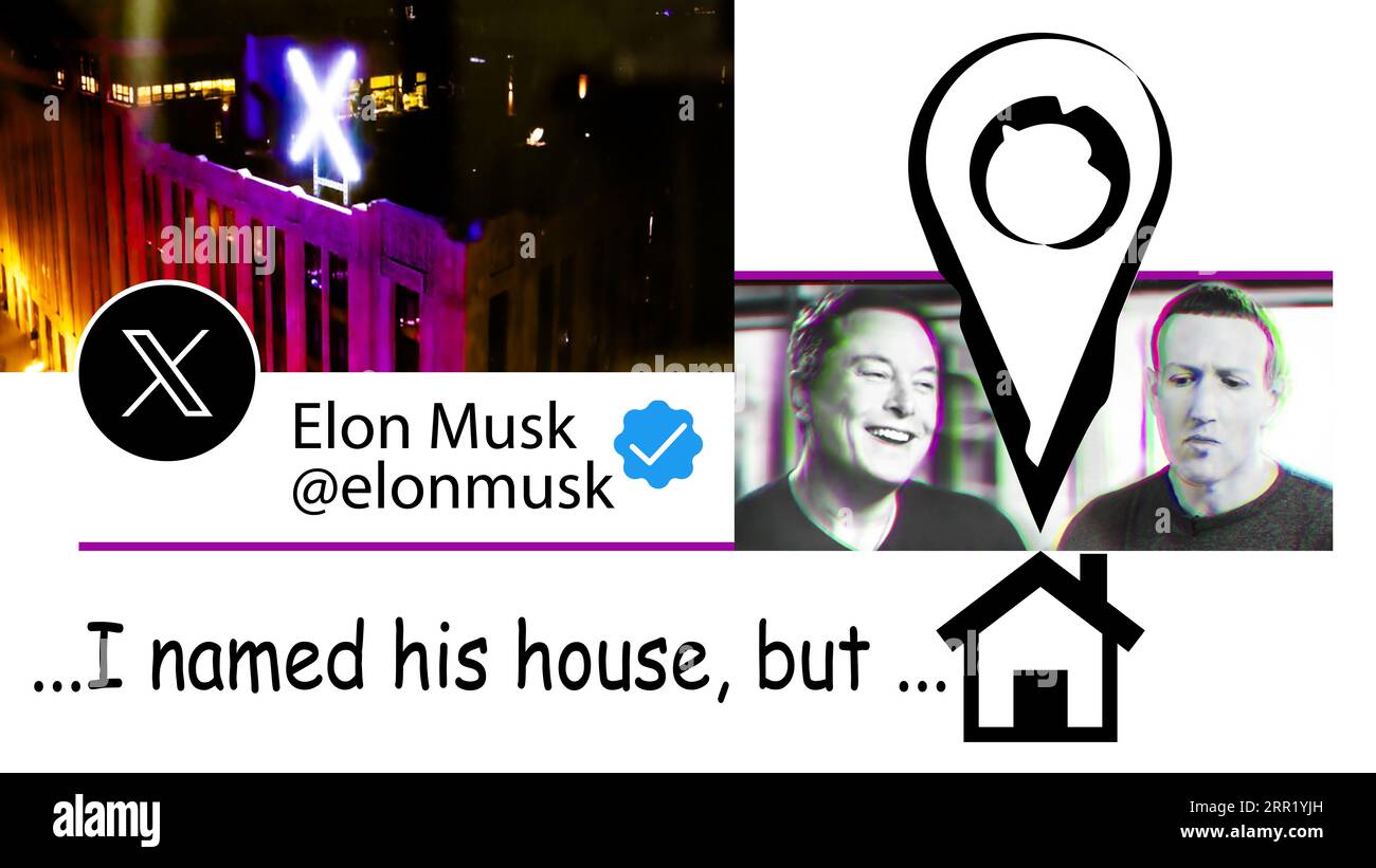 Collage of Elon Musk official Twitter page and his tweet dated ...