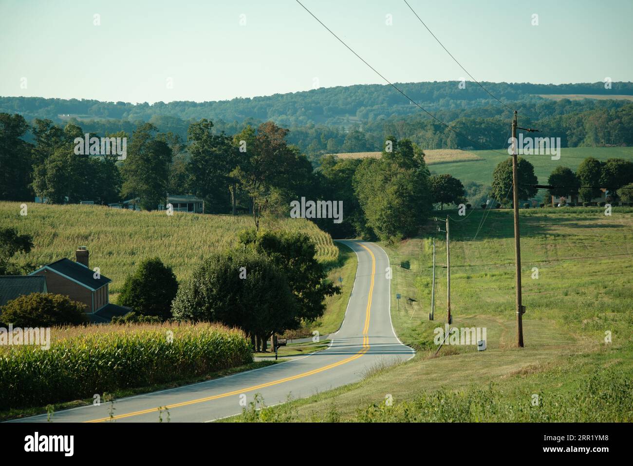Rural scene with road hi-res stock photography and images - Alamy