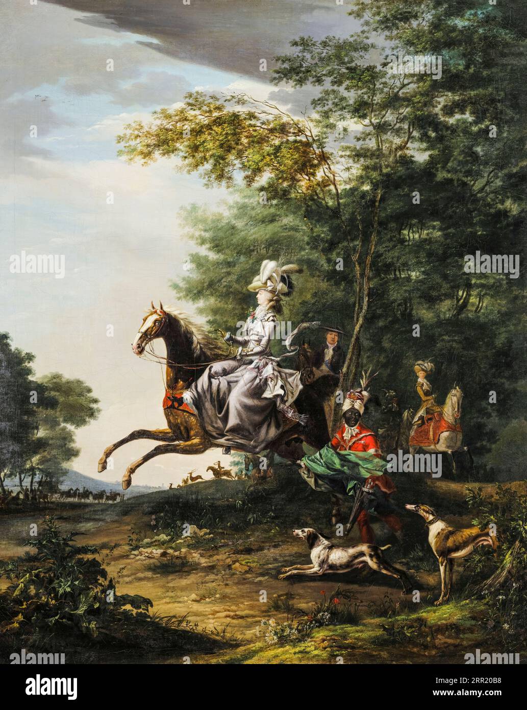 Marie-Antoinette, Queen of France, (1755-1793), hunting with dogs ...