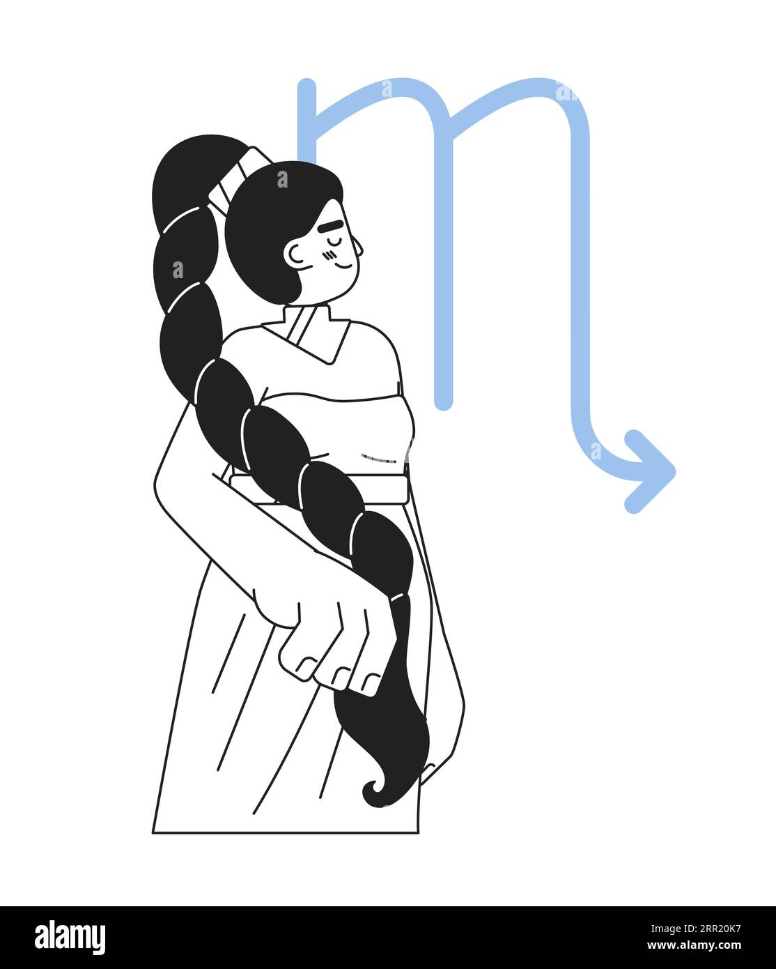 Scorpio zodiac sign monochrome concept vector spot illustration Stock ...