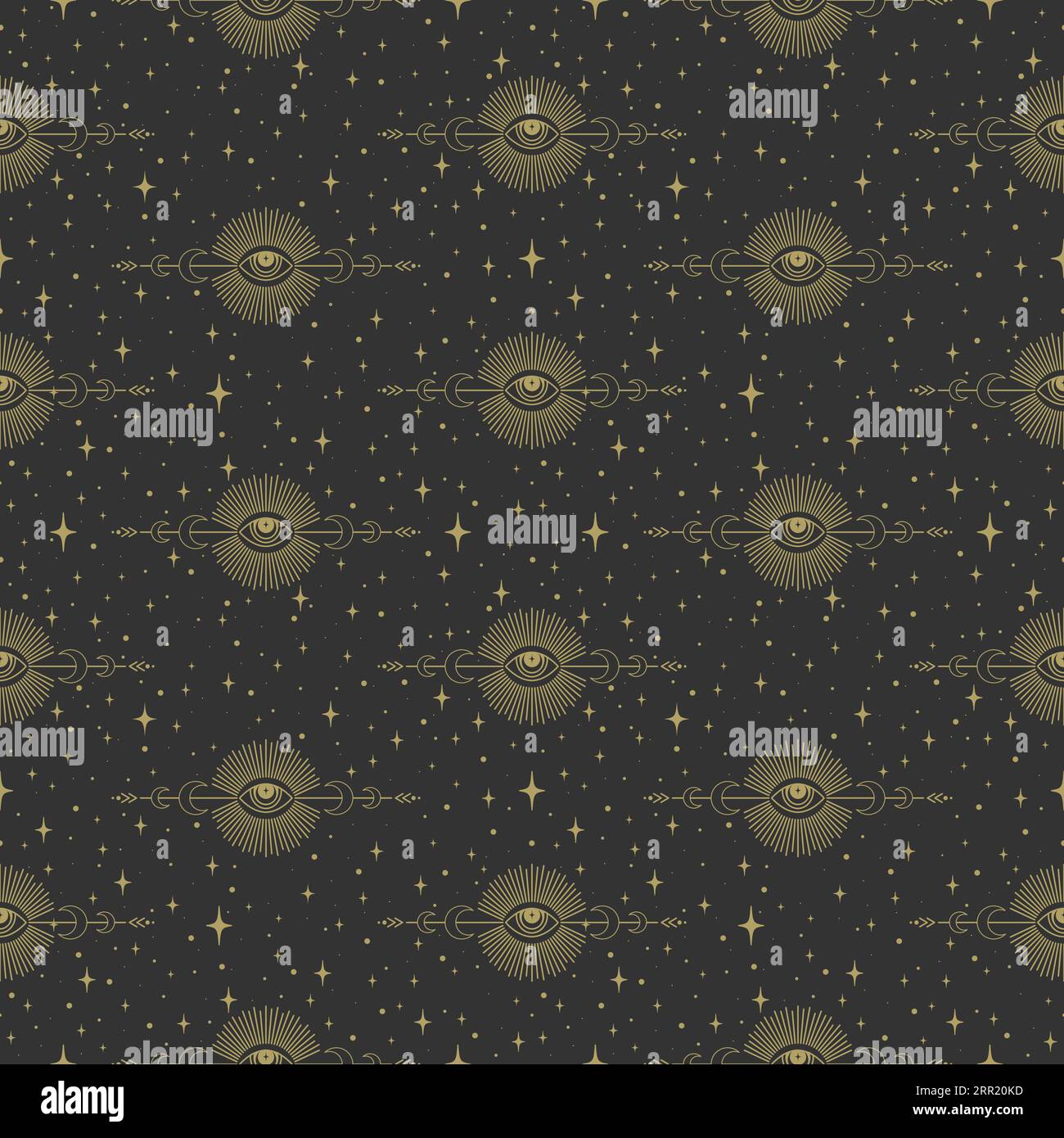 Halloween seamless pattern decoration concept magic illustration Stock ...