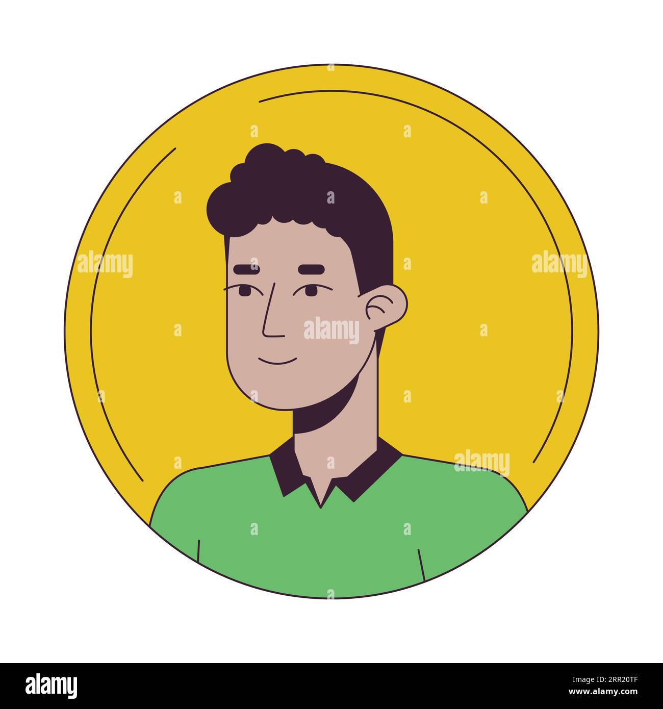 Hispanic curly hair man Stock Vector Images - Alamy