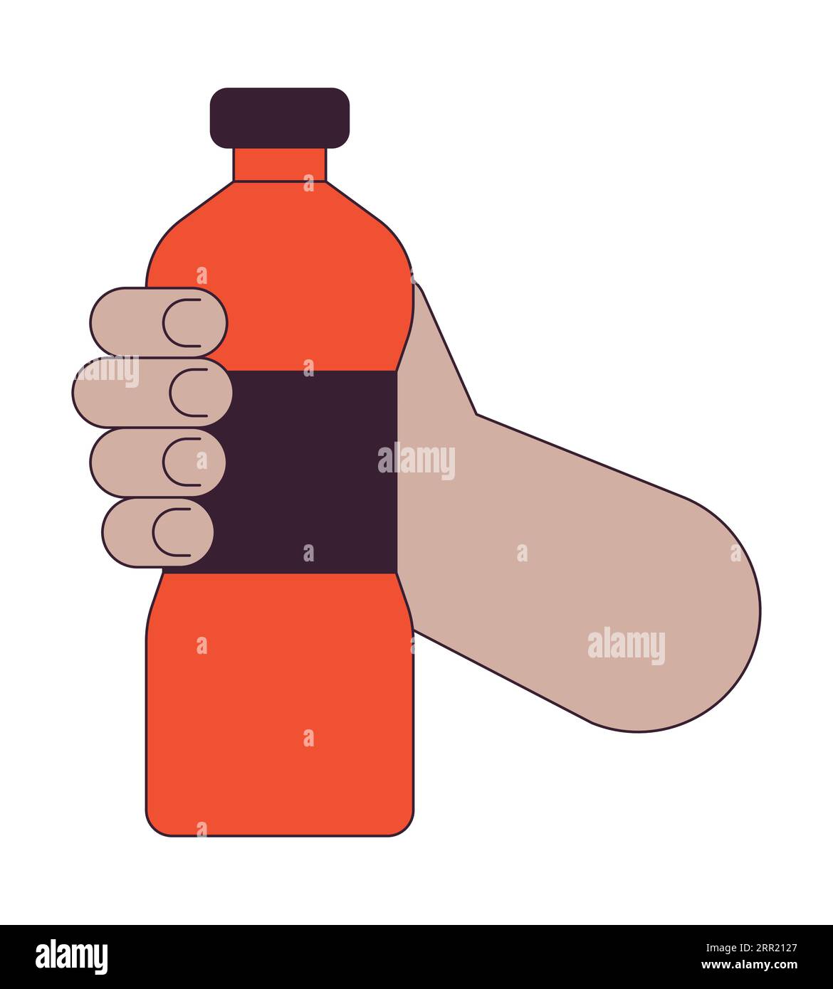 Water donation flat line concept vector spot illustration Stock Vector ...