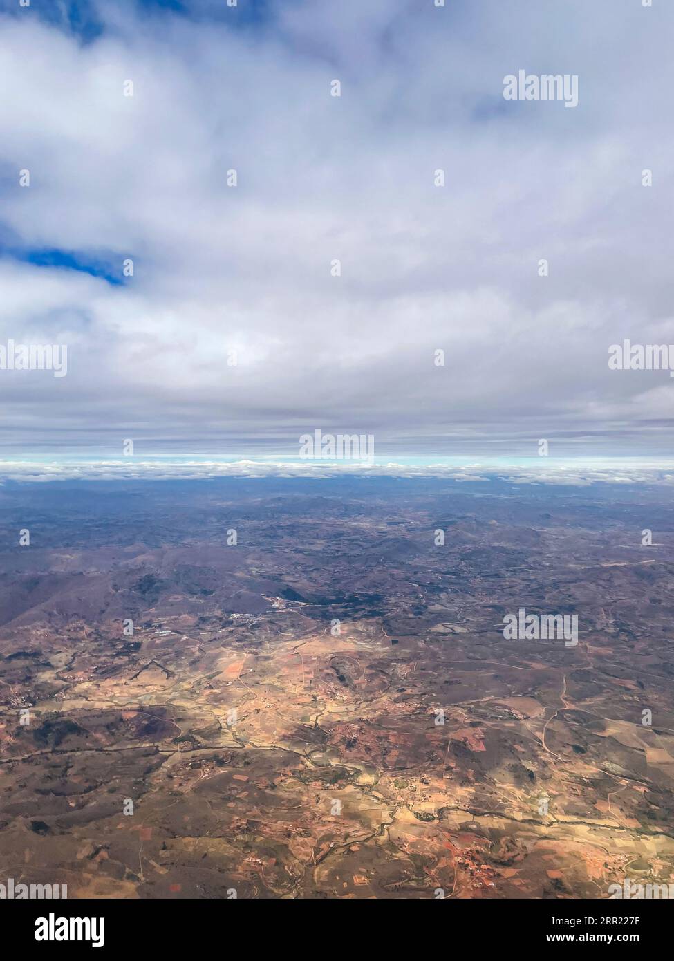 Madagascar, landscape seen from an airplane window Stock Photo - Alamy