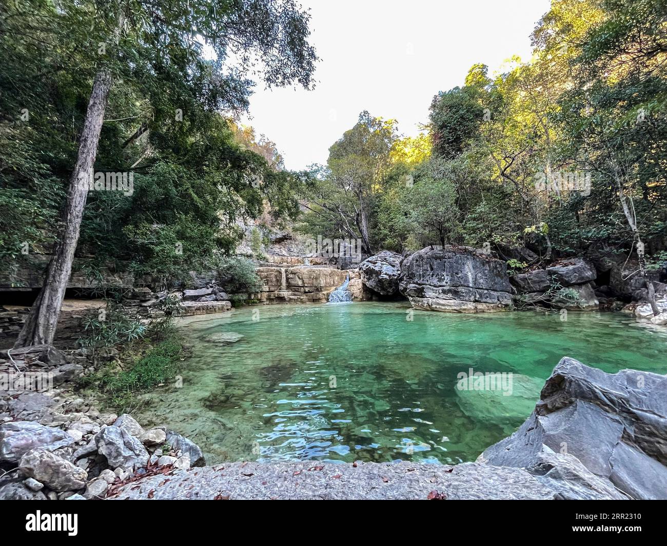 Madagascar, Tsiribihina river, waterfall and natural pools Stock Photo ...