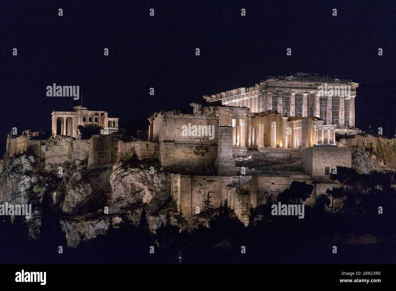 201001 -- ATHENS, Oct. 1, 2020 -- The Acropolis and the Parthenon are ...