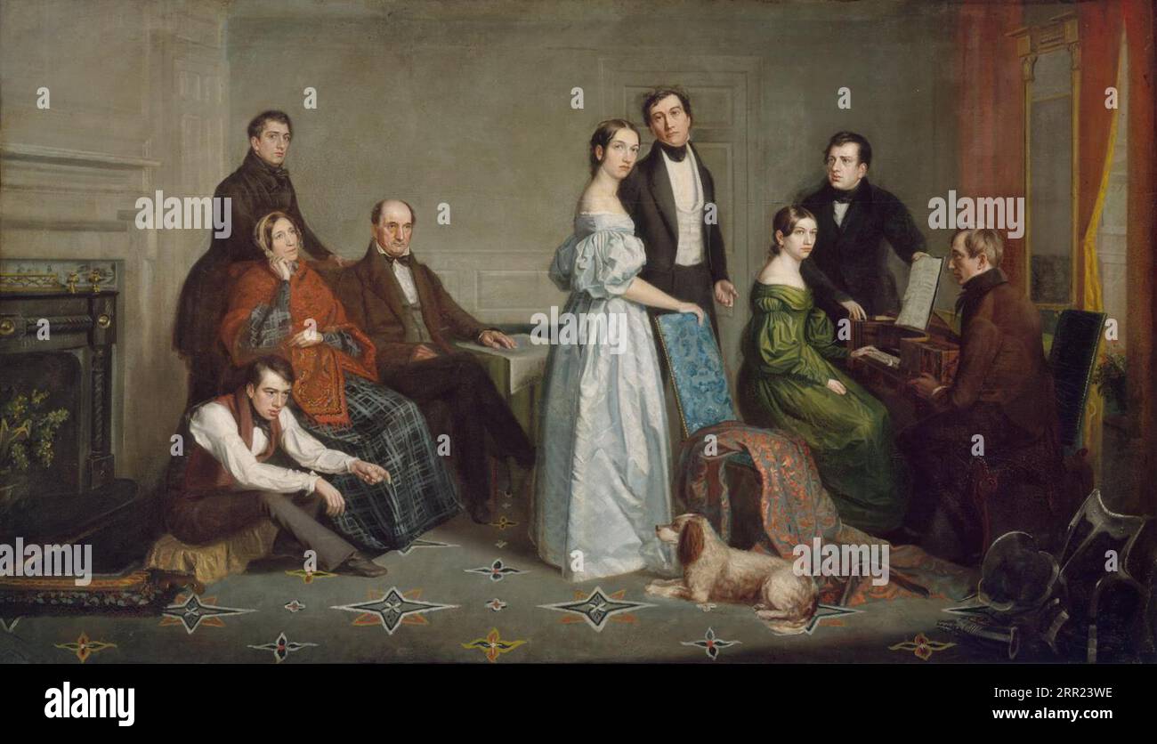 The Hollingsworth Family circa 1840 by George Hollingsworth Stock Photo ...