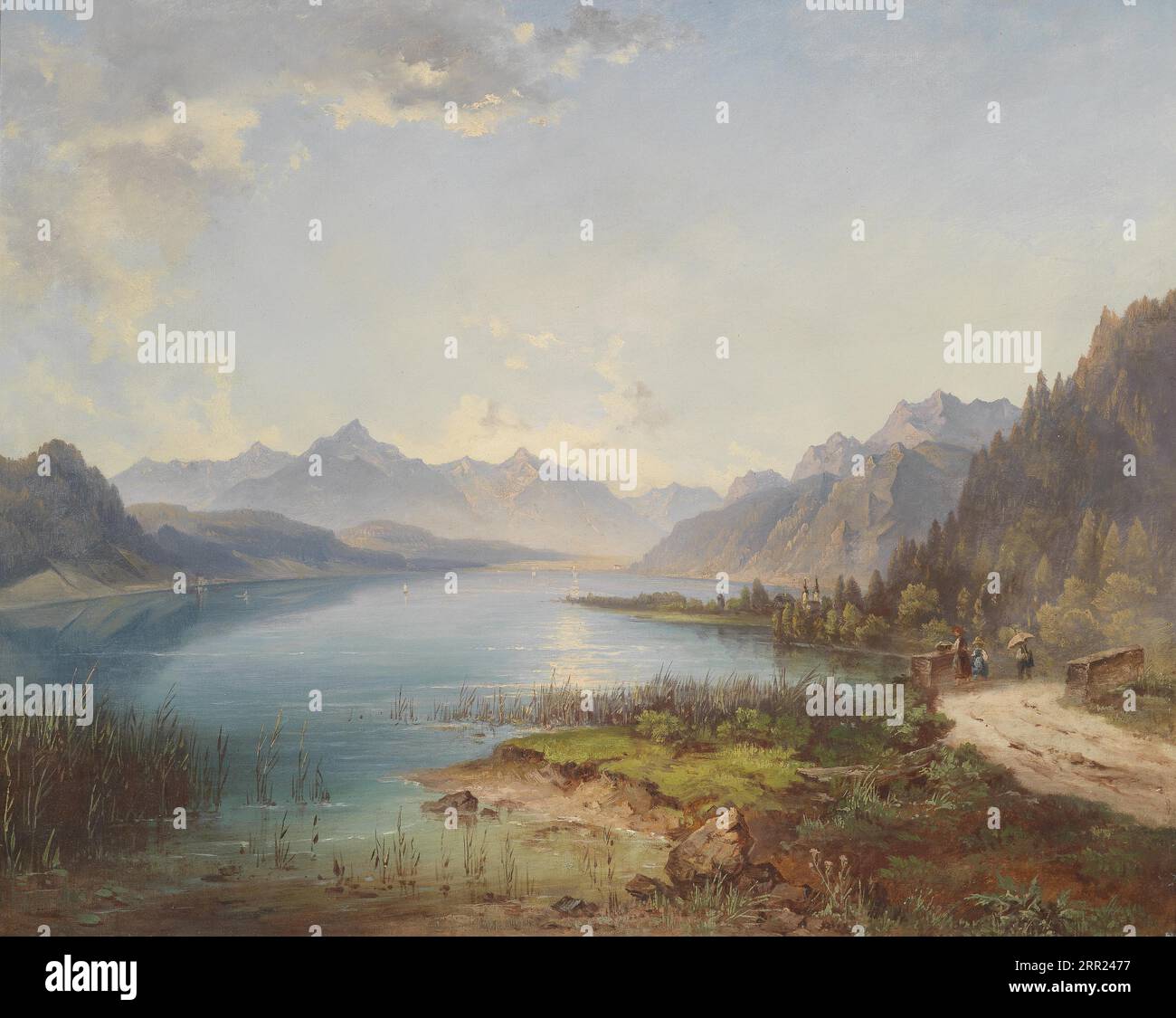 Millstätter See by 1891 by Jakob Canciani Stock Photo - Alamy