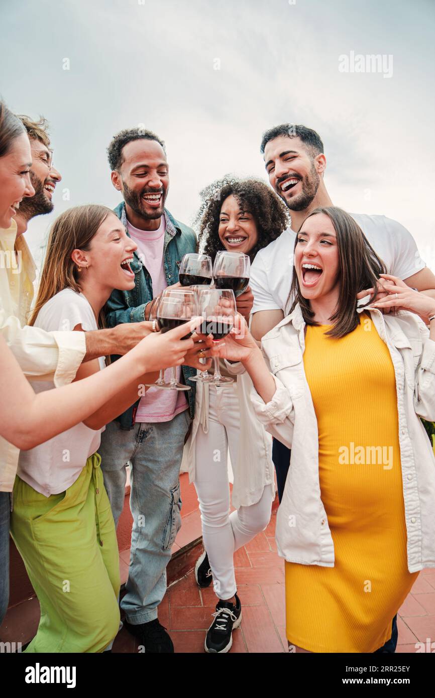 Adult party outside rooftop hi-res stock photography and images - Alamy