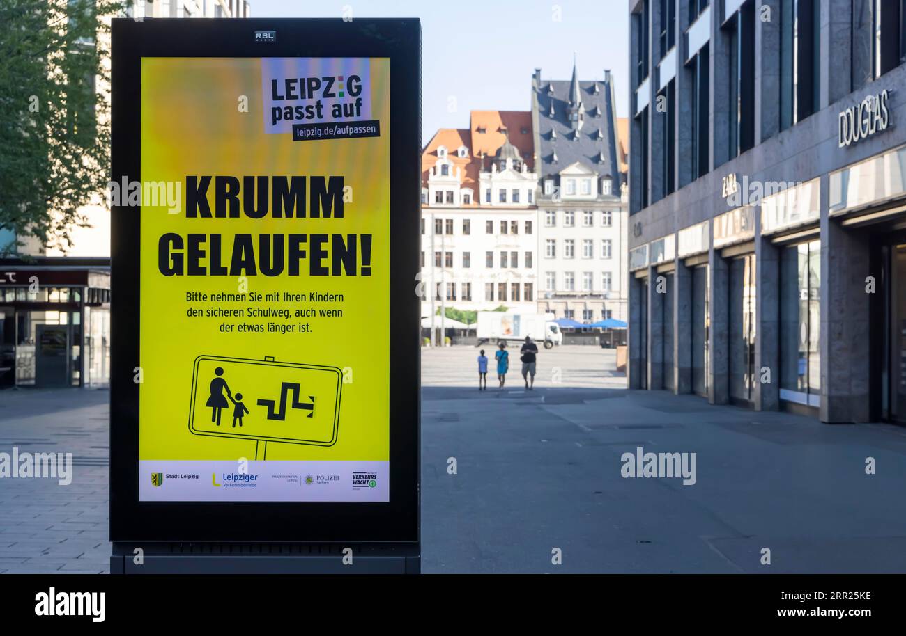 Joint poster campaign of the city of Leipzig, police and traffic watch ...