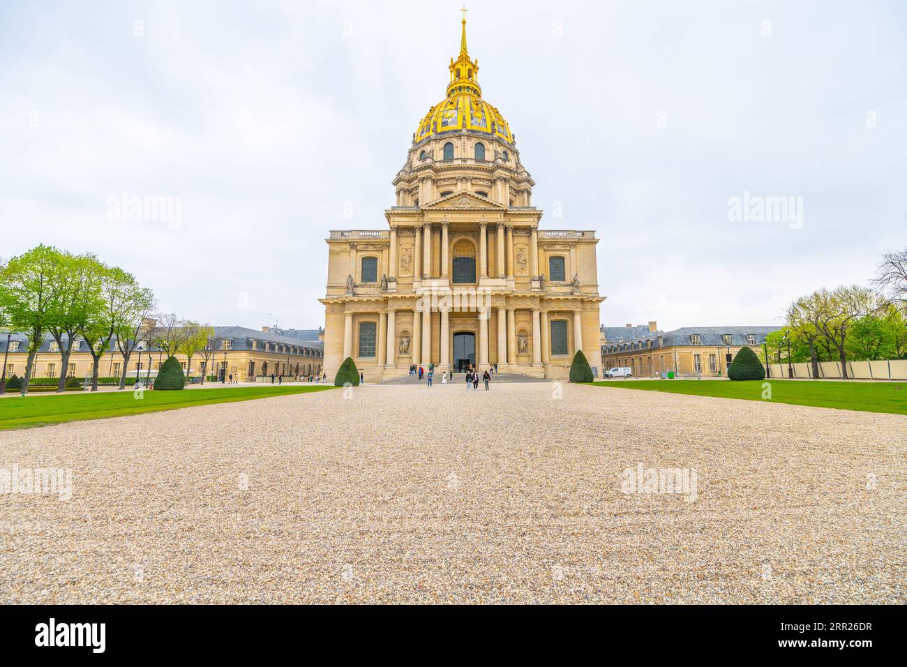 Les Invalides, or Hotel des Invalides. Complex of historical buildings ...