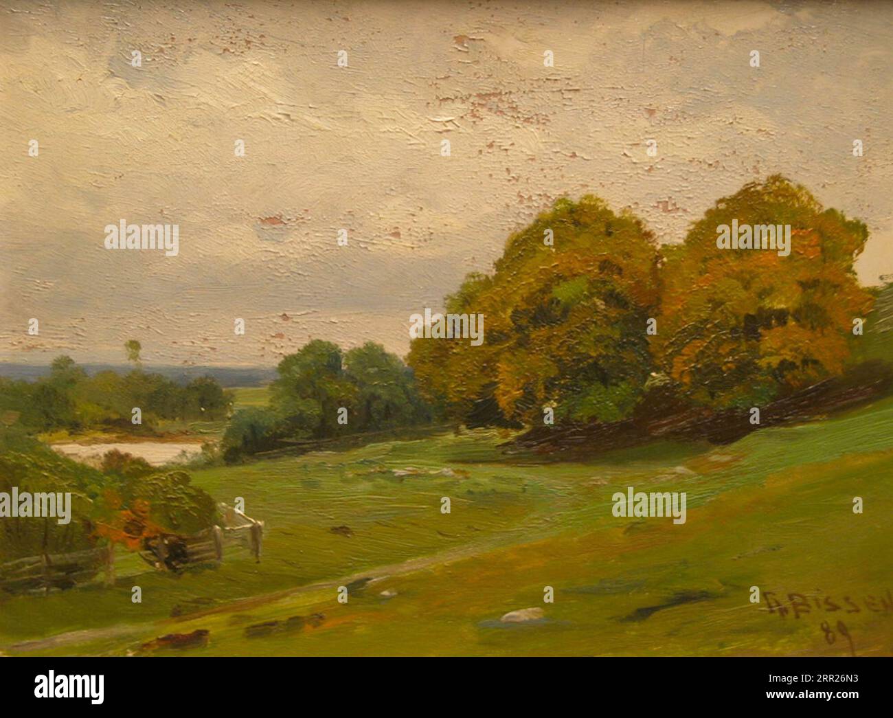 Autumn landscape. 1889 by Rudolf Bissen Stock Photo - Alamy