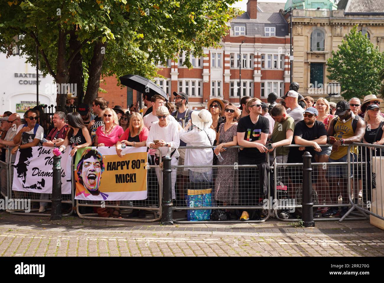 Fan outside the Hackney Empire in London, ahead of the Rolling Stones ...
