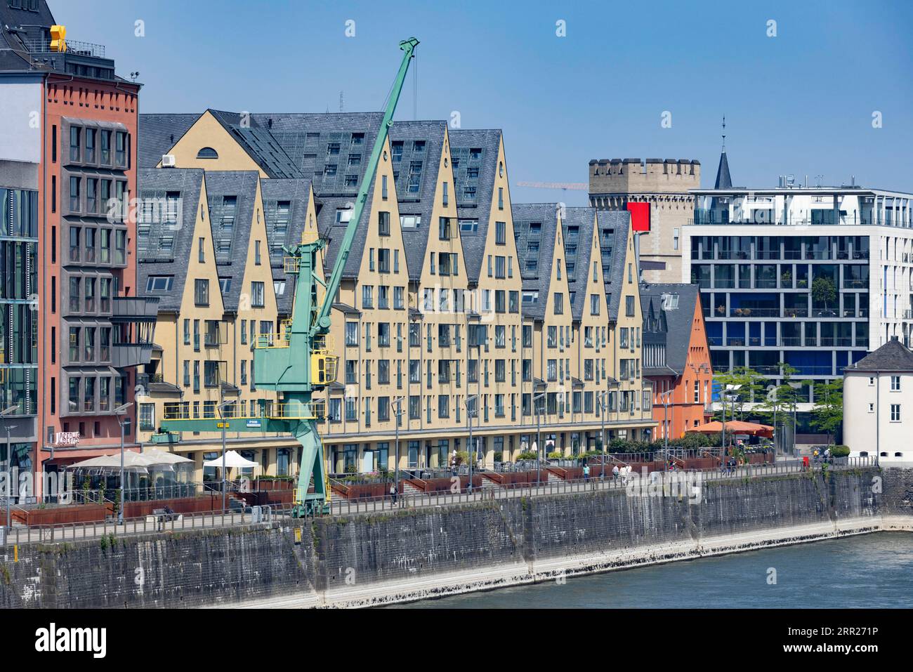 Danzig warehouse, gabled houses in Cologne's Rheinauhafen harbour ...