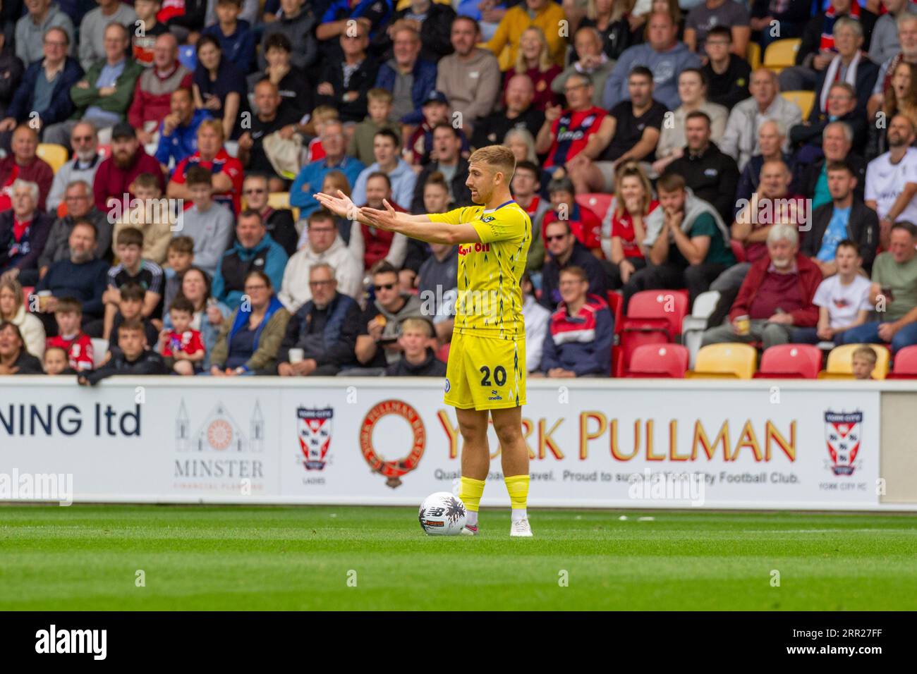York, United Kingdom, 28 August 2023, Harvey Gilmour at the York City ...