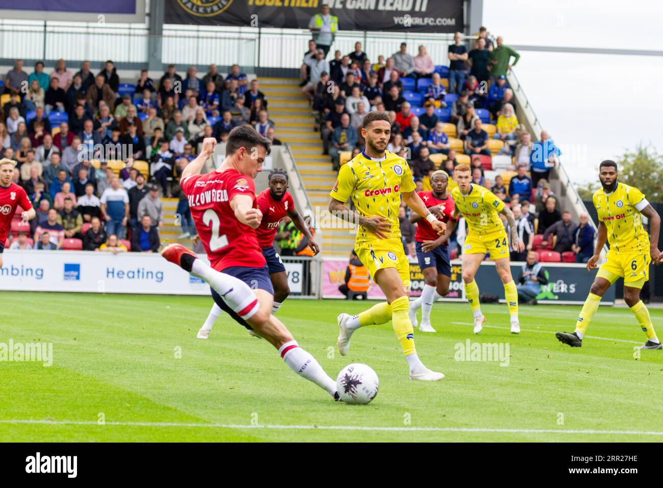 York, United Kingdom, 28 August 2023, Ryan Fallowfield at the York City ...