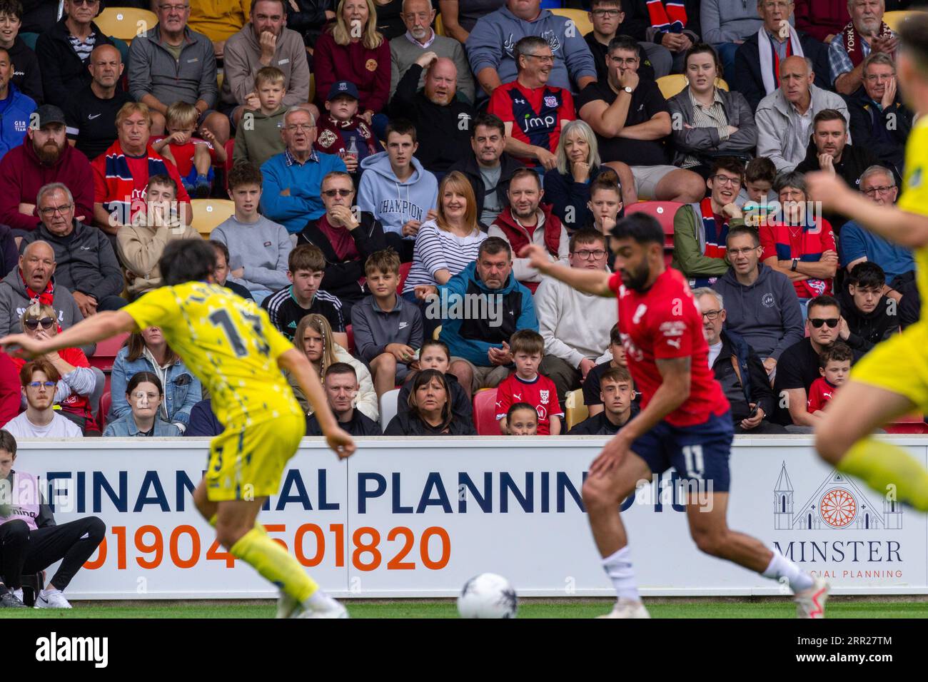 York, United Kingdom, 28 August 2023, supporters York City VS Rochdale ...