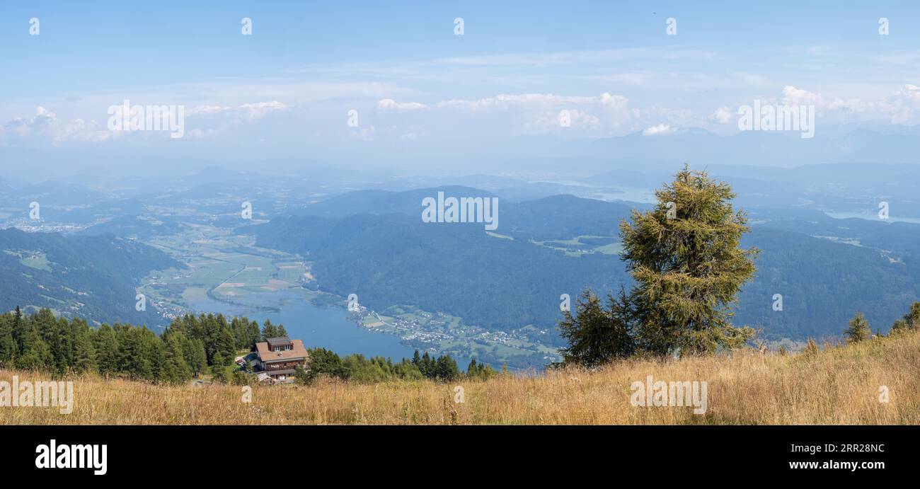 View from Gerlitzen Alpe, Bergeralm Mountain Cafe, Lake Ossiach ...