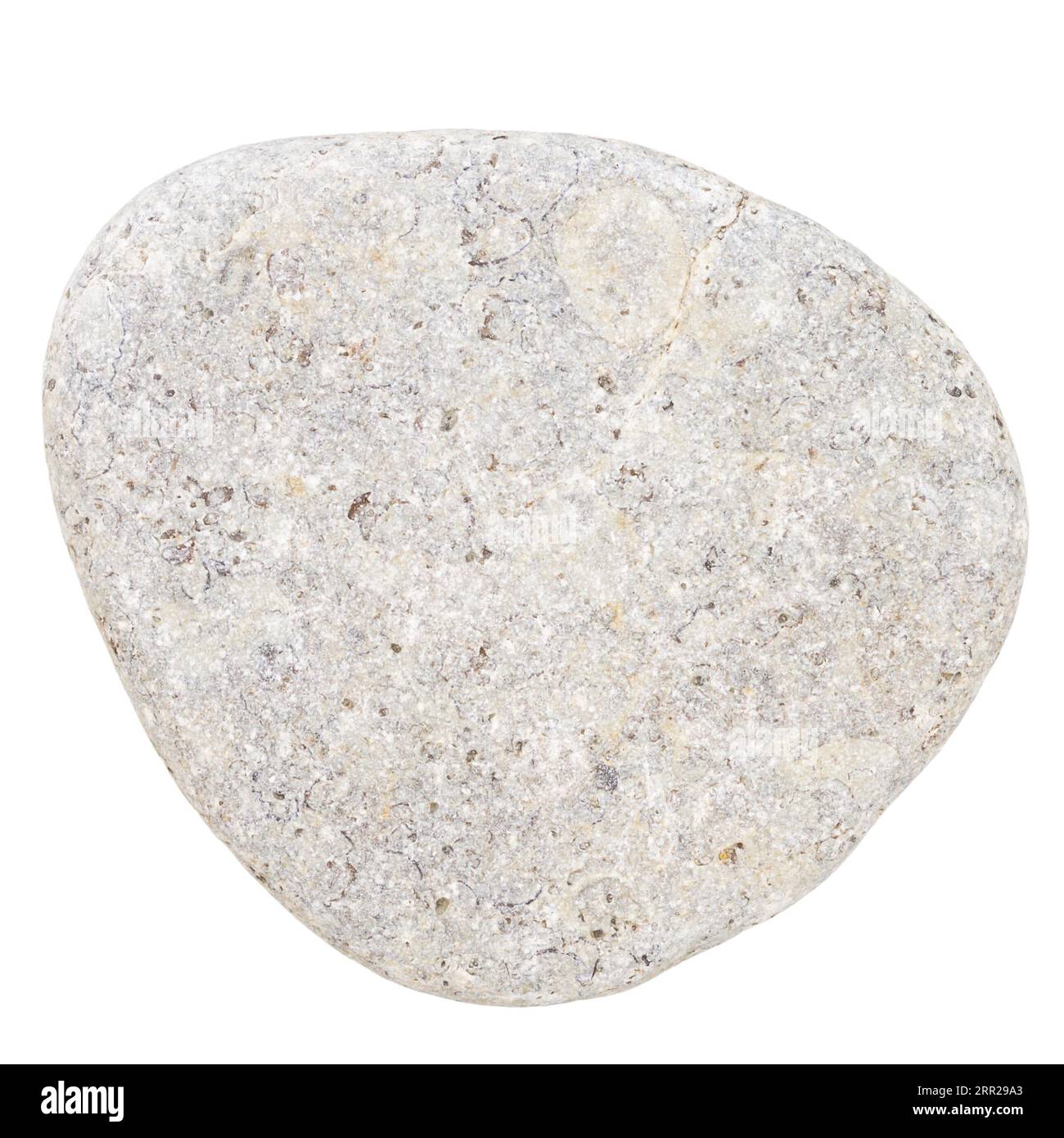 Top view of single gray pebble isolated on white background Stock Photo ...