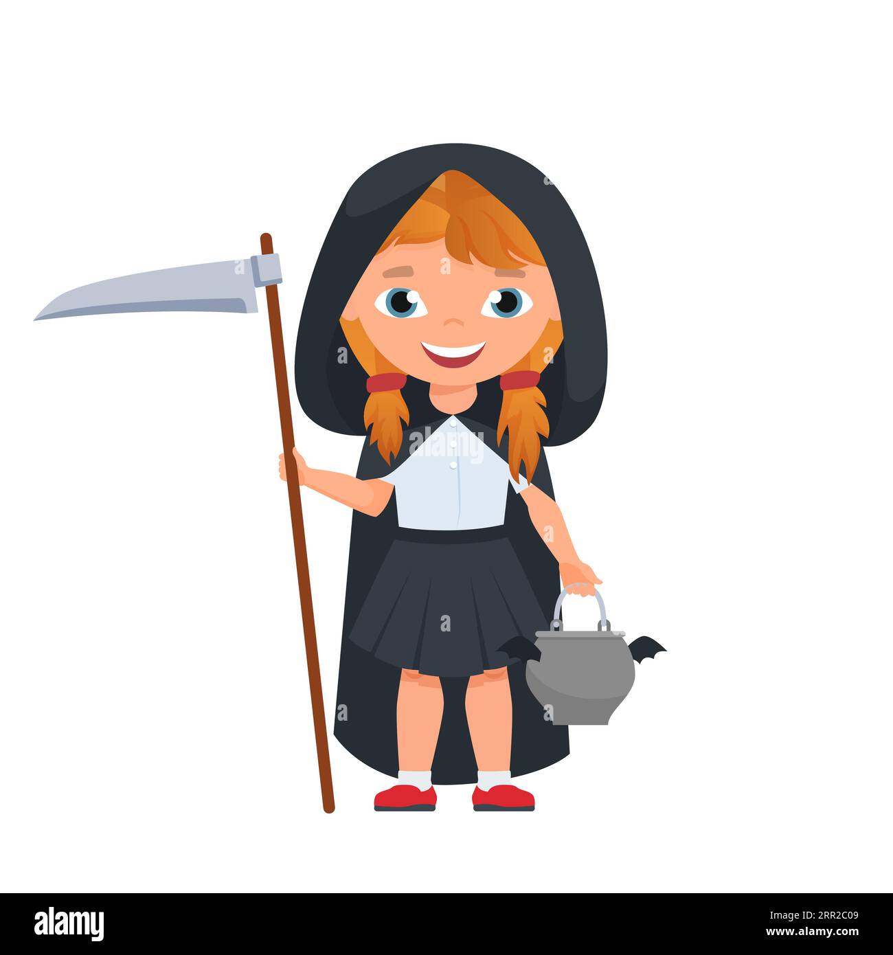 Kid death halloween costume. Trick or treat, spooky party costumation ...