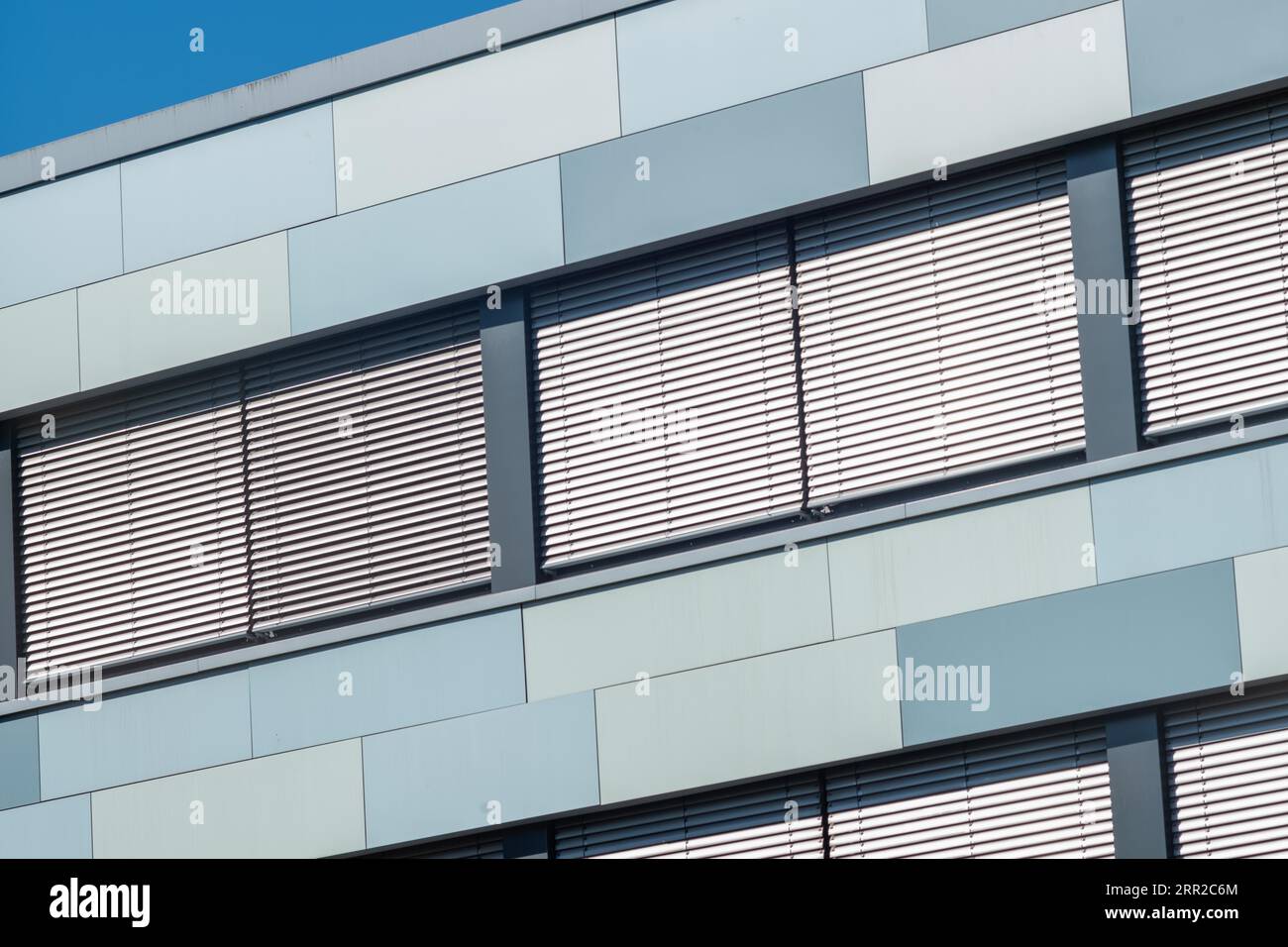 Modern office building with windows and awnings, Bottrop, North Rhine ...