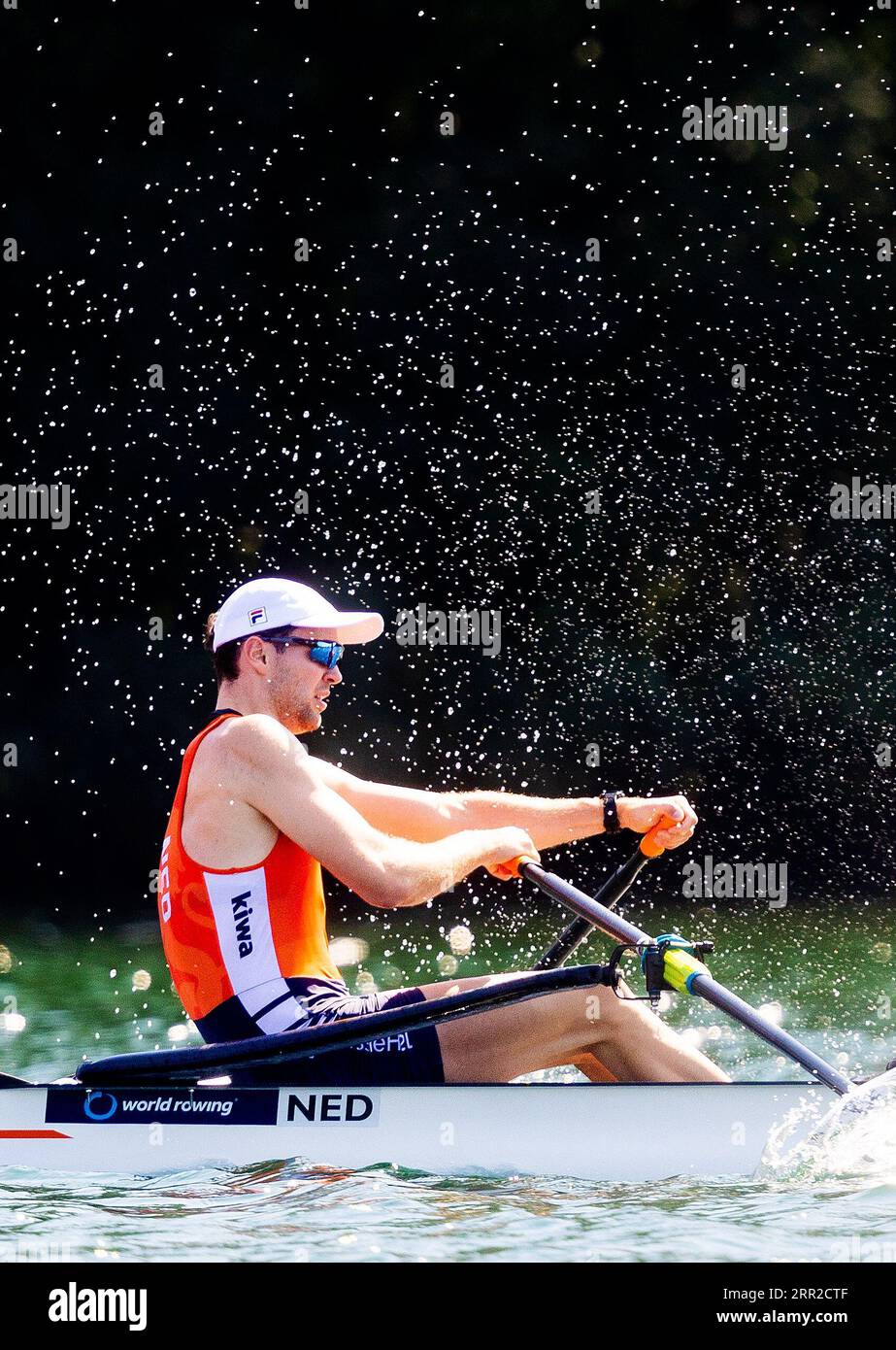 BELGRADE - Melvin Twellaar in action during the fourth day of the World Rowing Championships in ...