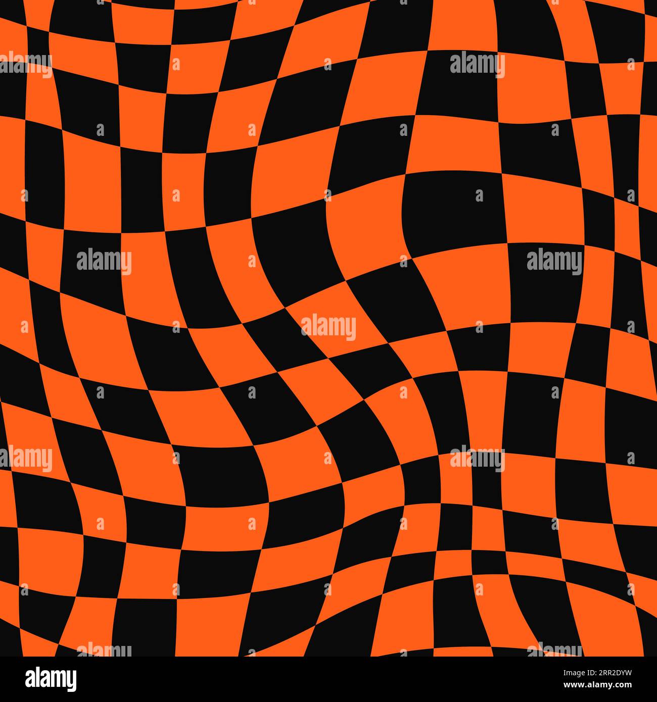 Psychedelic Halloween seamless pattern, optical wavy hippie background ...