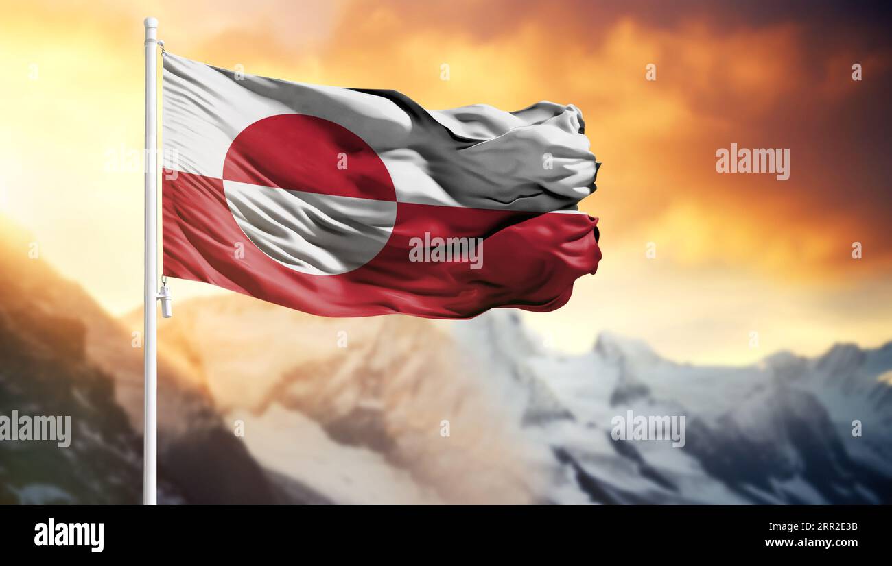 Flag greenland greenland circle hi-res stock photography and images - Alamy