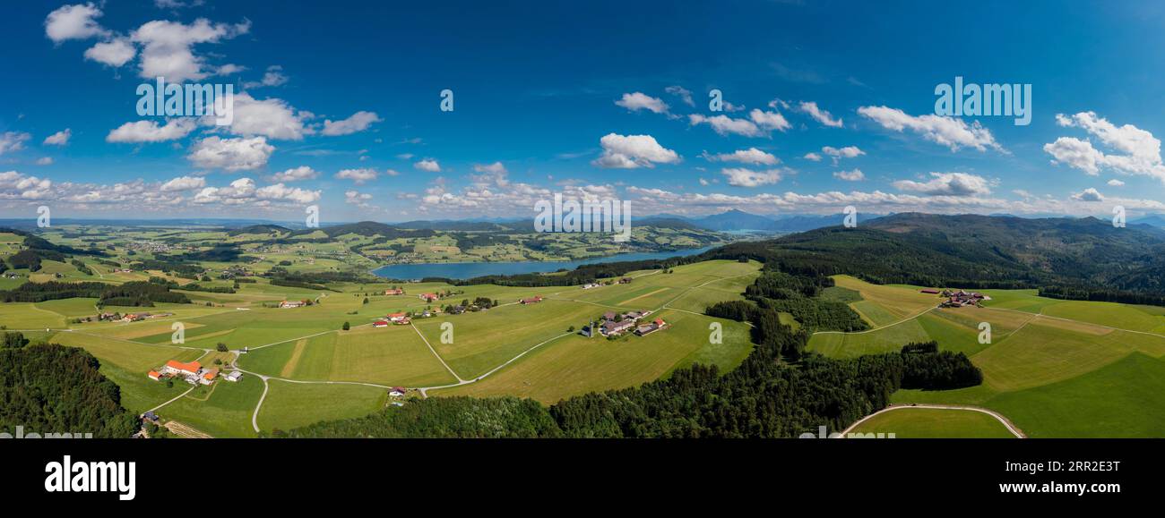 Drone panorama mondsee lake hi-res stock photography and images - Alamy