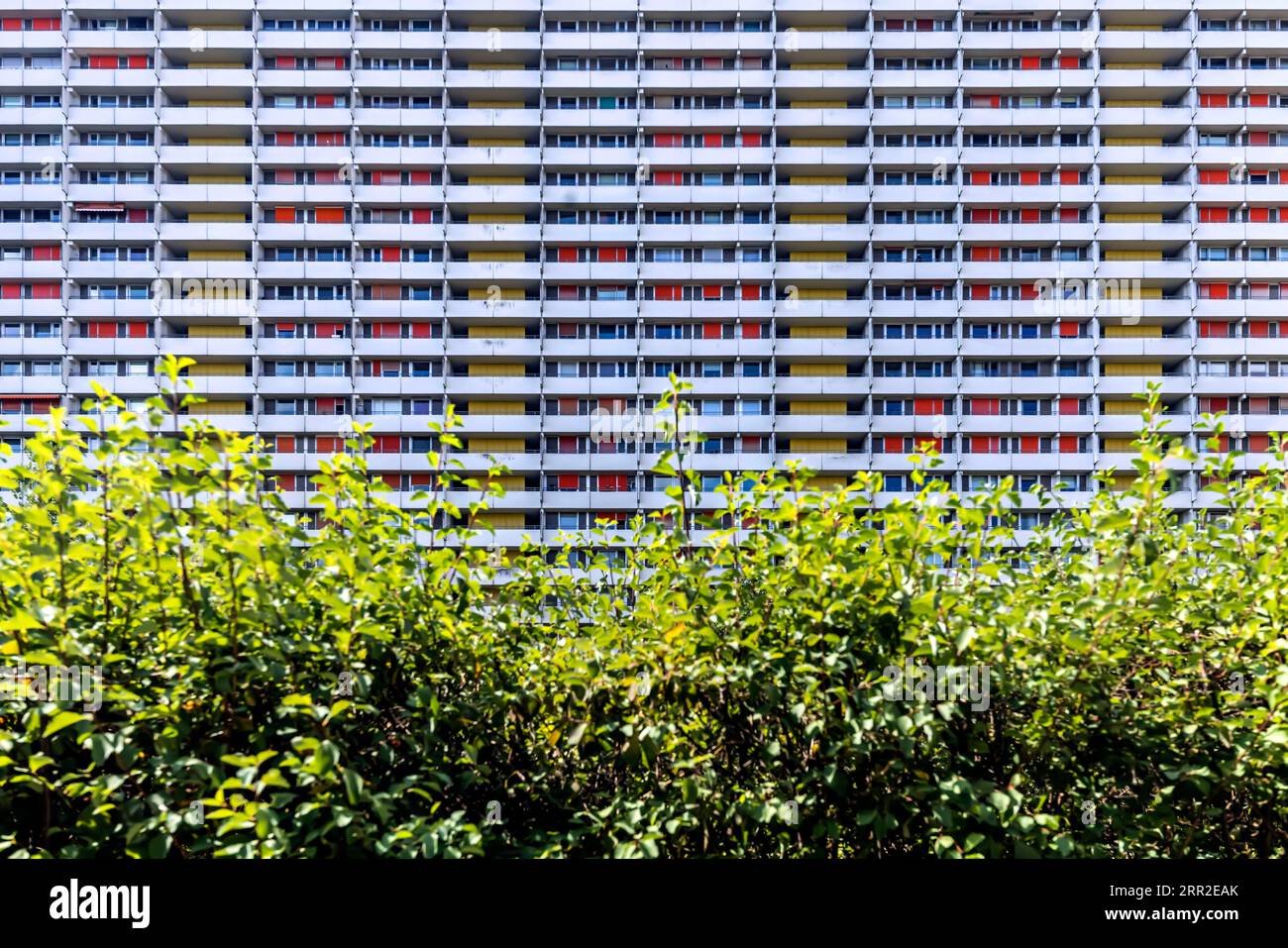 Residential town of Asemwald in the south of Stuttgart with three ...