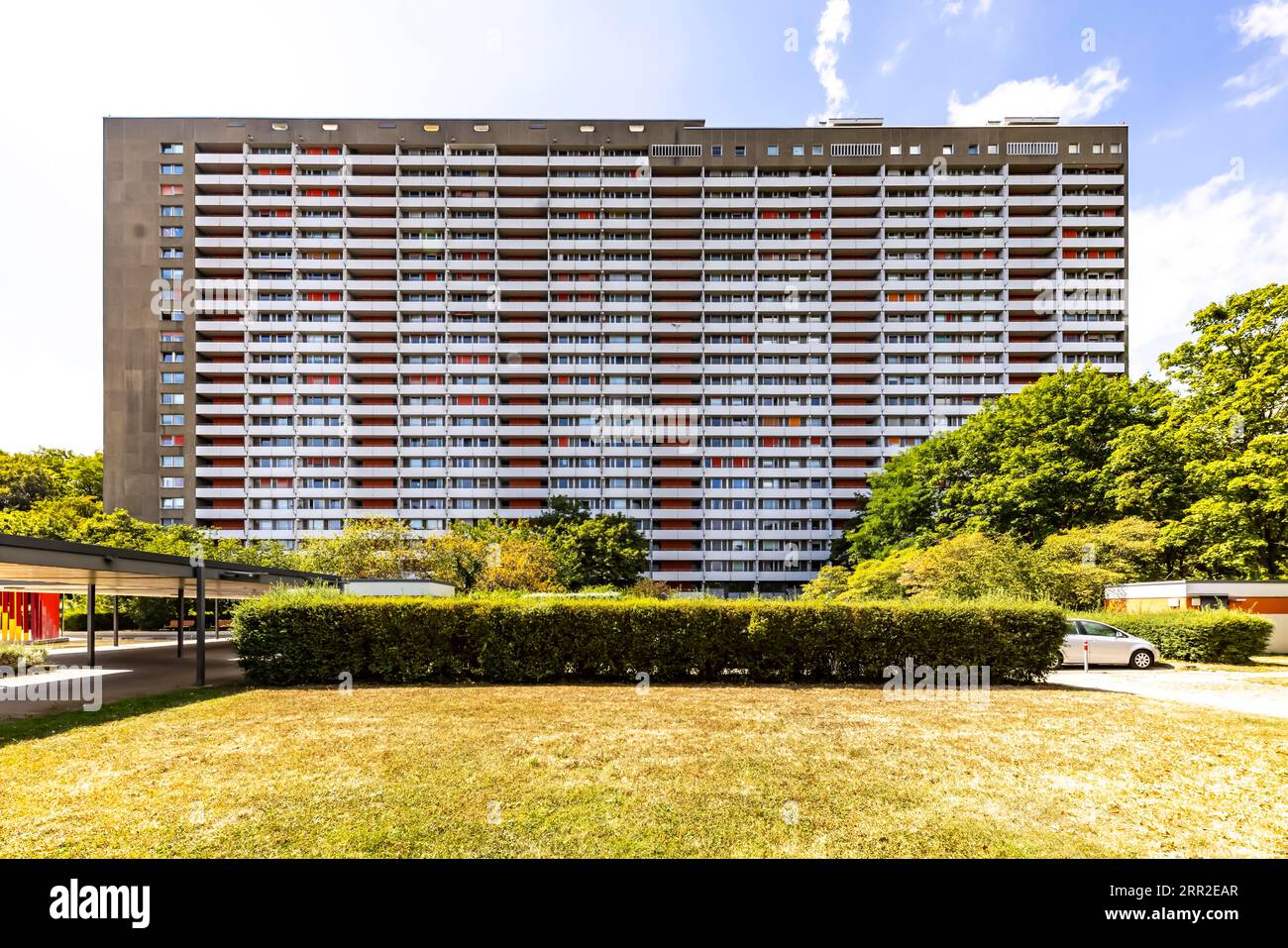 Residential town of Asemwald in the south of Stuttgart with three ...