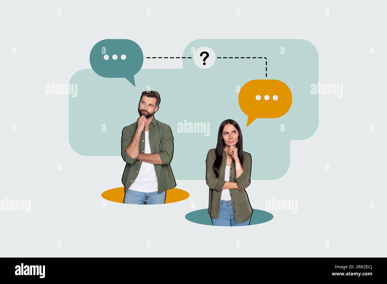 Thought bubble woman question mark hi-res stock photography and images ...