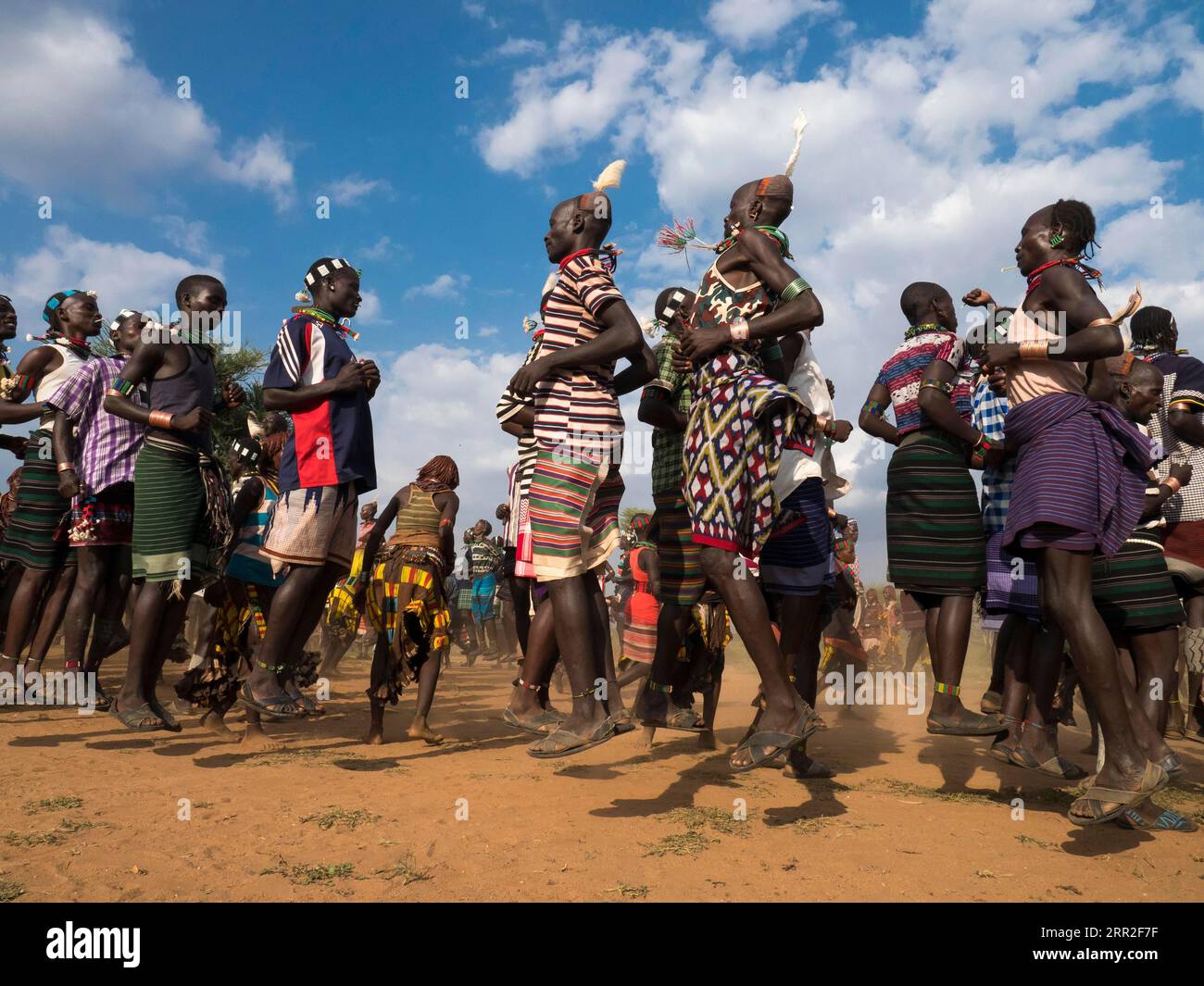 Traditional Evangadi dance, Hamar tribe, Omo region, Ethiopia Stock Photo - Alamy