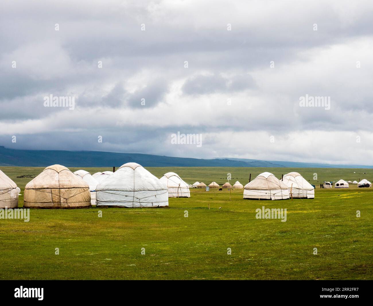 Yurt camp, at Lake Son-Kul, Kyrgyzstan Stock Photo - Alamy