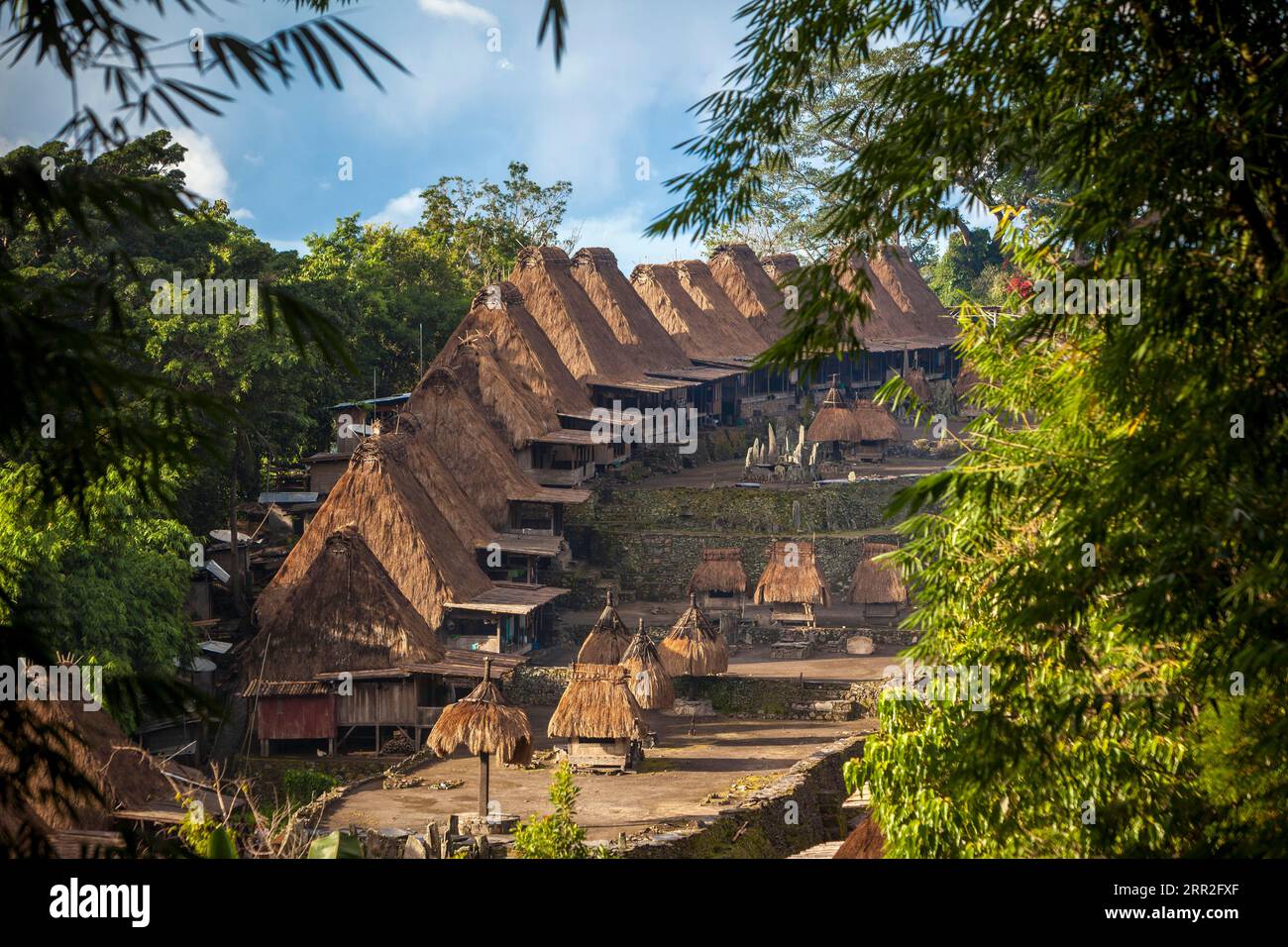 Traditional hut village, Bena, Bajawa, Flores, Nusa Tenggara Timur ...