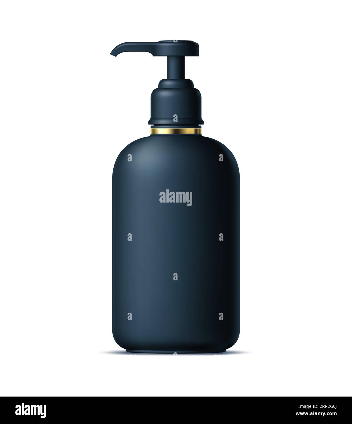 Realistic black cosmetics bottle, tube and plastic container isolated ...