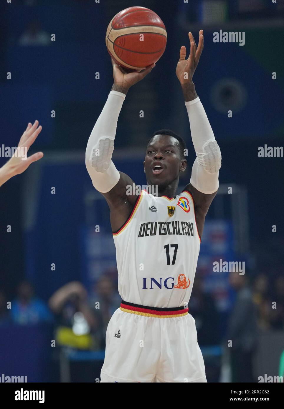Manila, Philippines. 6th Sep, 2023. Germany's Dennis Schroder shoots ...