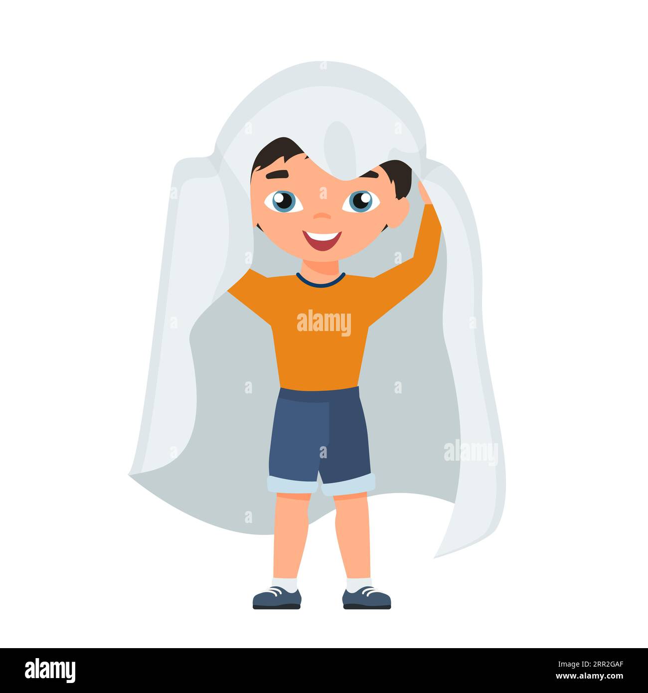 Spooky kid ghost halloween. Trick or treat october tradition, horror ...