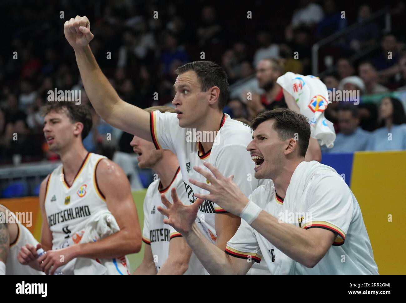 Manila, Philippines. 6th Sep, 2023. Germany's players celebrate during ...