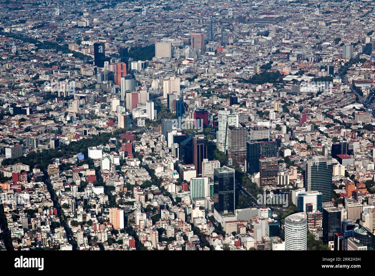Aerial view, view over Mexico City, Mexico City, Distrito Federal ...