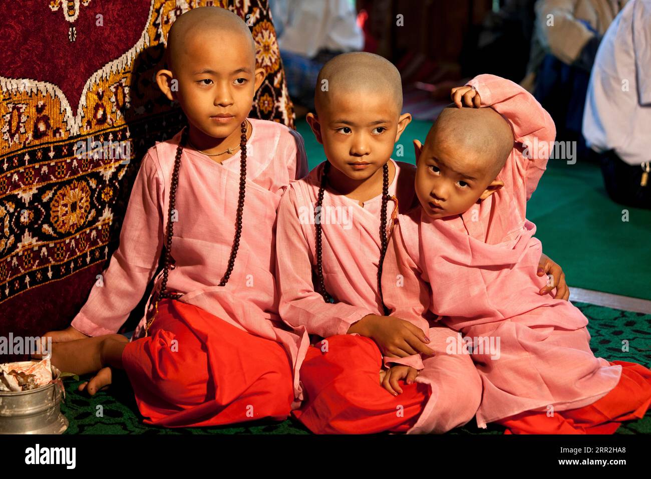 Novices, Girls, Taungu, Bago Division, Myanmar, Burma Stock Photo - Alamy