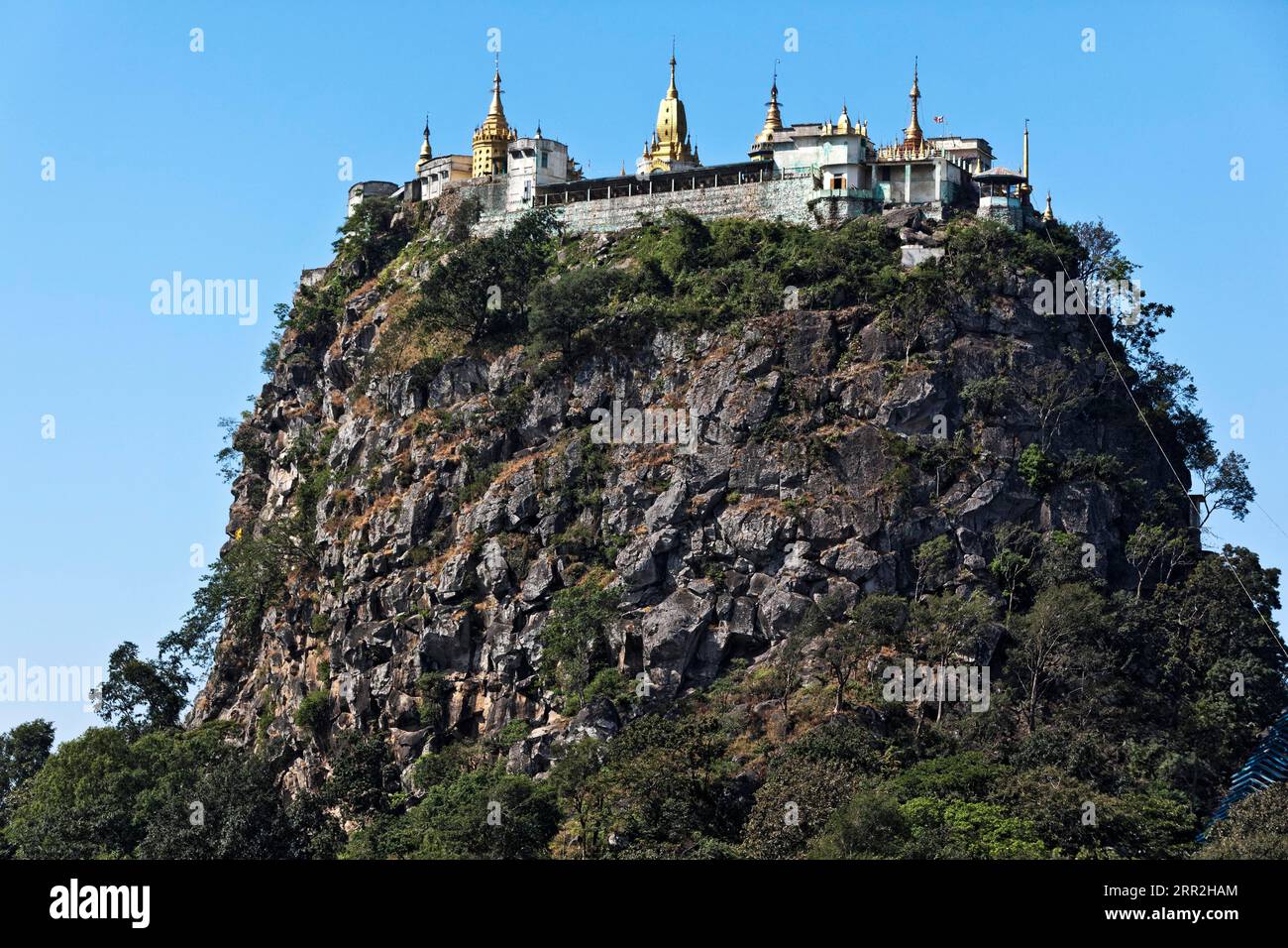 Temple Mont Popa, Bagan, Mandalay Division, Myanmar, Burma Stock Photo ...