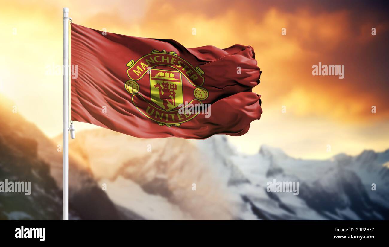 Manchester united flag logo symbol hi-res stock photography and images ...