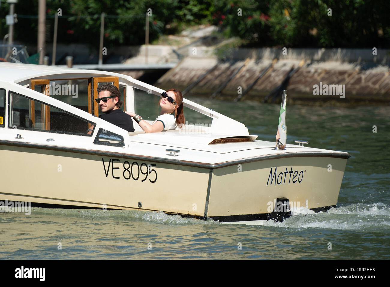 Venice, Italy. 06th Sep, 2023. Bella Thorne and Mark Emms arriving at ...